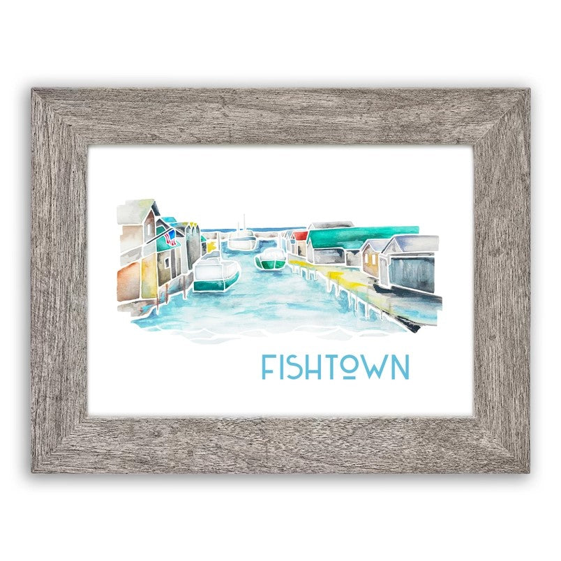 Fishtown Watercolor – Two Fish